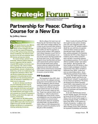 "Partnership for Peace: Charting a Course for a New Era" by Jeffrey Simon